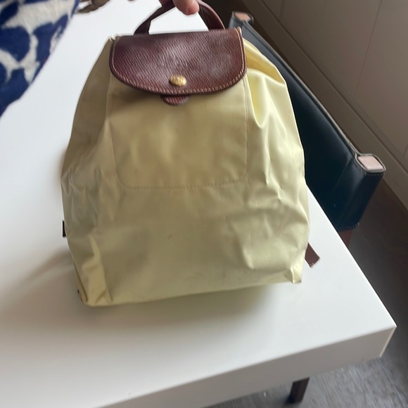 Longchamp | Bags | Longchamp Backpack Light Yellow | Poshmark